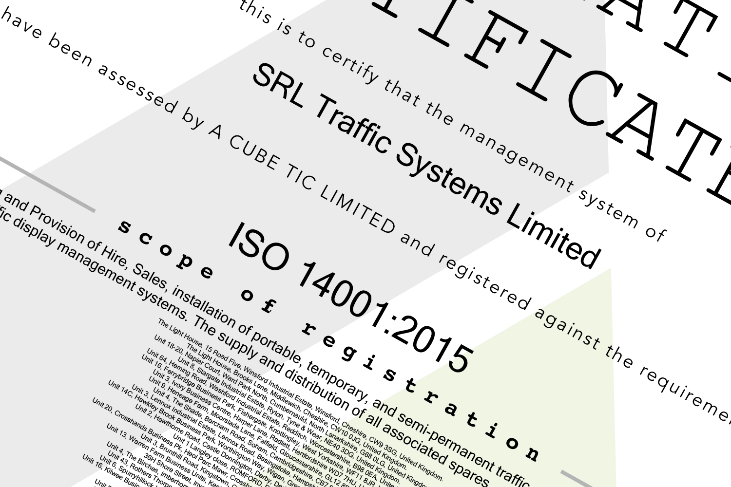 SRL Celebrates Re-Award of Three ISO Accreditations | SRL Traffic Systems